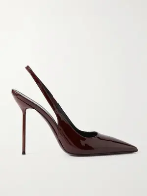 Paris Texas Lidia Patent-leather Slingback Pumps - Burgundy