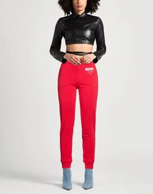 Moschino Couture Cotton Track Pants - Red