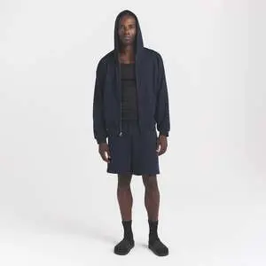 SKIMS Relaxed Zip Up Hoodie - Navy