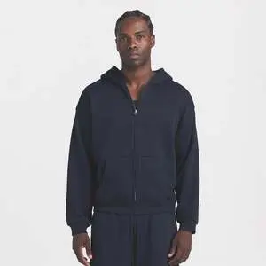 SKIMS Relaxed Zip Up Hoodie - Navy