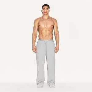 SKIMS Jersey Lounge Relaxed Straight Leg Pant - Heather Grey