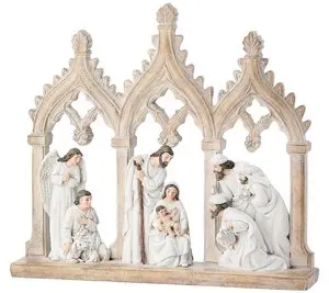 VALERIE PARR HILL 12' Nativity Scene W/ Arches - One-color
