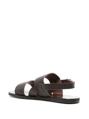 ANCIENT GREEK SANDALS Irodotos Leather Flat Sandals - Brown