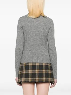 Barbara Bui V-neck Ladder-stitch Jumper - Grey