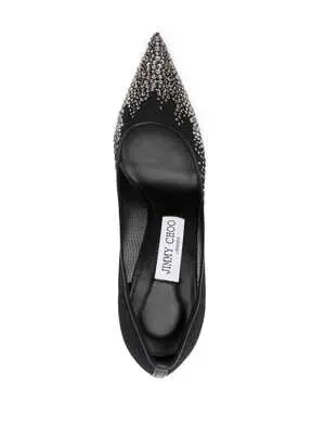 JIMMY CHOO Love 85mm Crystal-embellished Pumps - Black