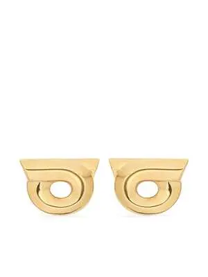 FERRAGAMO Gancini Stud Earrings - Gold