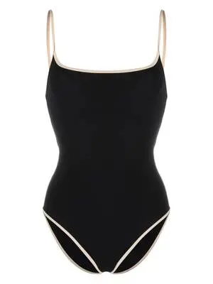 TOTEME Striped Edge One-piece Swimsuit - Black