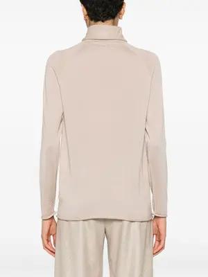 Kiton Fine-knit Cashmere-blend Jumper - Brown