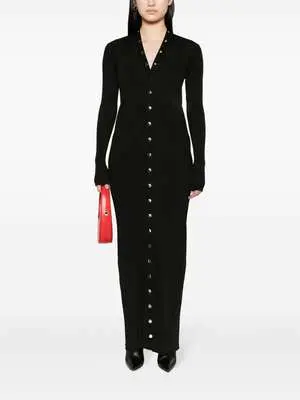 Attico Ribbed Knit Cardigan Dress