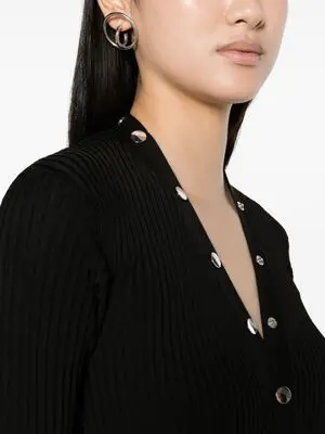 Attico Ribbed Knit Cardigan Dress