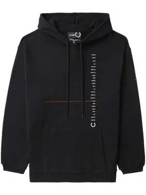 Fred Perry X Raf Simons Logo-embroidered Hoodie