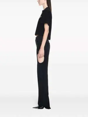 Off-White Meteor Cut-out Straight-leg Jeans - Black