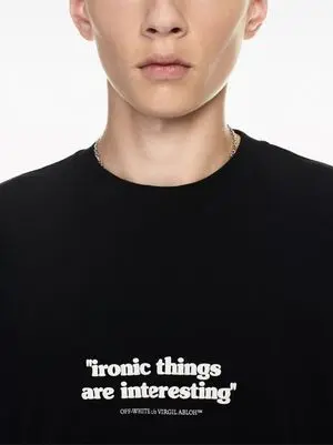 Off-White Ironic Quote-print Cotton T-shirt