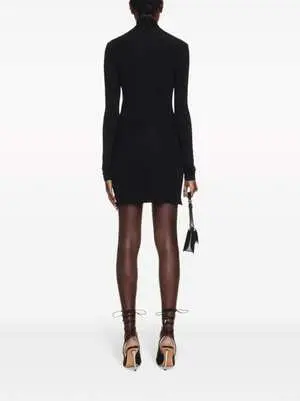 Off-White Twist-detail Mini Dress - Black