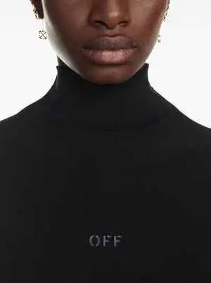 Off-White Twist-detail Mini Dress - Black