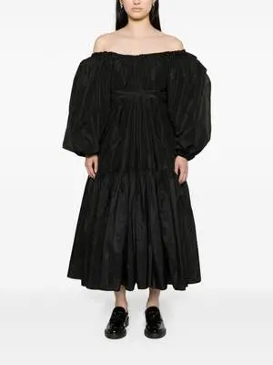 PATOU Off-shoulder Ruched Midi Dress