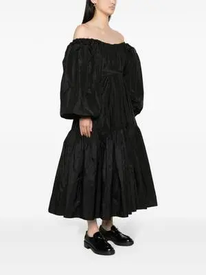 PATOU Off-shoulder Ruched Midi Dress