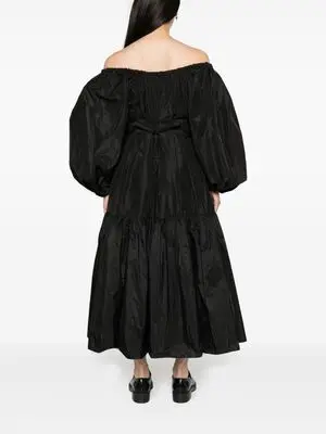 PATOU Off-shoulder Ruched Midi Dress