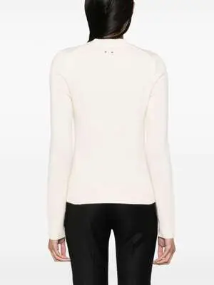 Barbara Bui V-neck Ladder-stitch Jumper - Neutrals