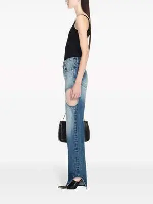 Off-White Cut-out Straight-leg Jeans