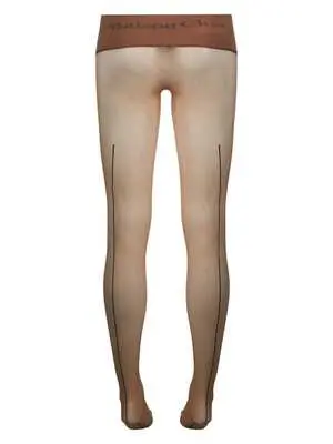 MAISON CLOSE Seamless Crotchless Semi-sheer Tights