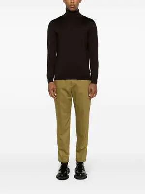 Kiton Roll-neck Jumper - Brown