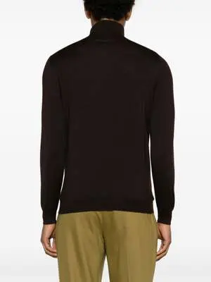 Kiton Roll-neck Jumper - Brown