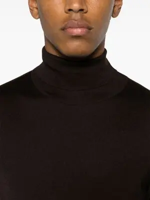 Kiton Roll-neck Jumper - Brown