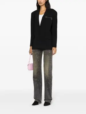 Dsquared2 Single-breasted Blazer With Logo Charm