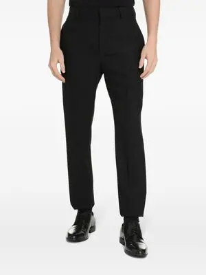 Saint Laurent Pressed-crease Pleated Trousers - Black