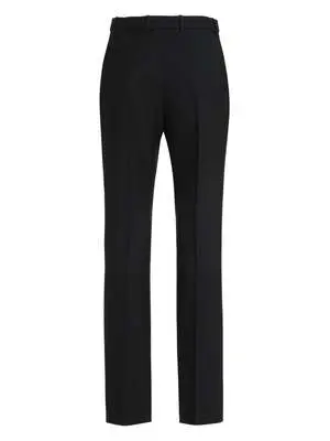 Saint Laurent Pressed-crease Pleated Trousers - Black