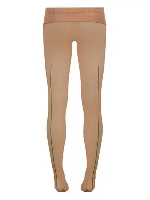 MAISON CLOSE Seamless Crotchless Semi-sheer Tights