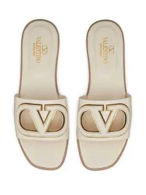 Valentino Garavani Vlogo Cut-out Sandals - White