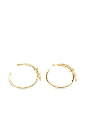 FERRAGAMO Asymmetric Bow Hoop Earrings - Gold