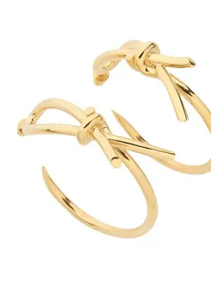 FERRAGAMO Asymmetric Bow Hoop Earrings