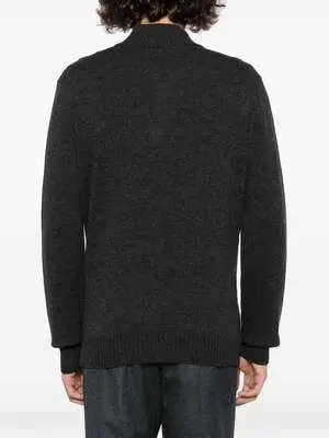 Corneliani Herringbone Mock-neck Jumper