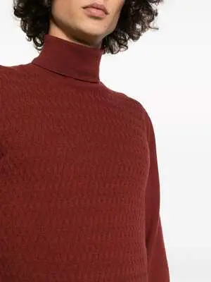 Corneliani Embossed Virgin Wool Jumper