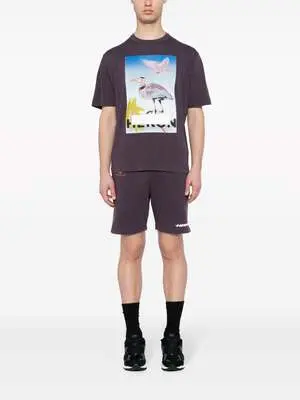 Heron Preston Censored Heron Cotton T-shirt - Purple