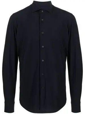 Corneliani Spread-collar Button-up Shirt - Blue