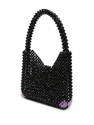 Germanier Bead-embellished Shoulder Bag - Black