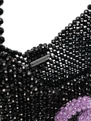 Germanier Bead-embellished Shoulder Bag - Black