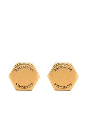 Balenciaga Garage Double Screw Stud Earrings