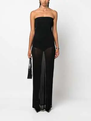Saint Laurent Semi-sheer Strapless Dress