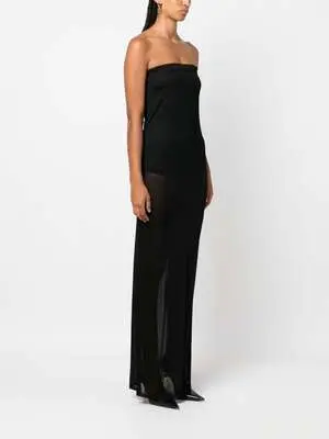 Saint Laurent Semi-sheer Strapless Dress