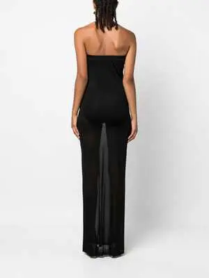 Saint Laurent Semi-sheer Strapless Dress