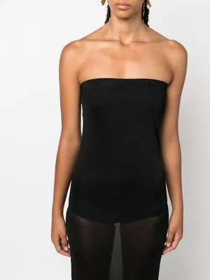 Saint Laurent Semi-sheer Strapless Dress