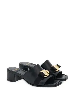 FERRAGAMO Vara 40mm Mules - Black