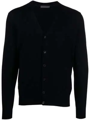 Corneliani V-neck Virgin Wool Cardigan