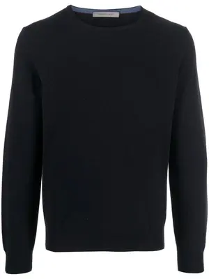 Corneliani Crew-neck Fine-knit Jumper - Blue