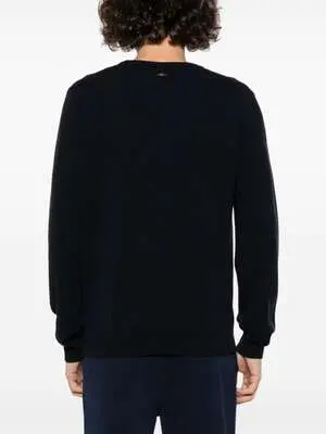 Corneliani Crew-neck Fine-knit Jumper - Blue